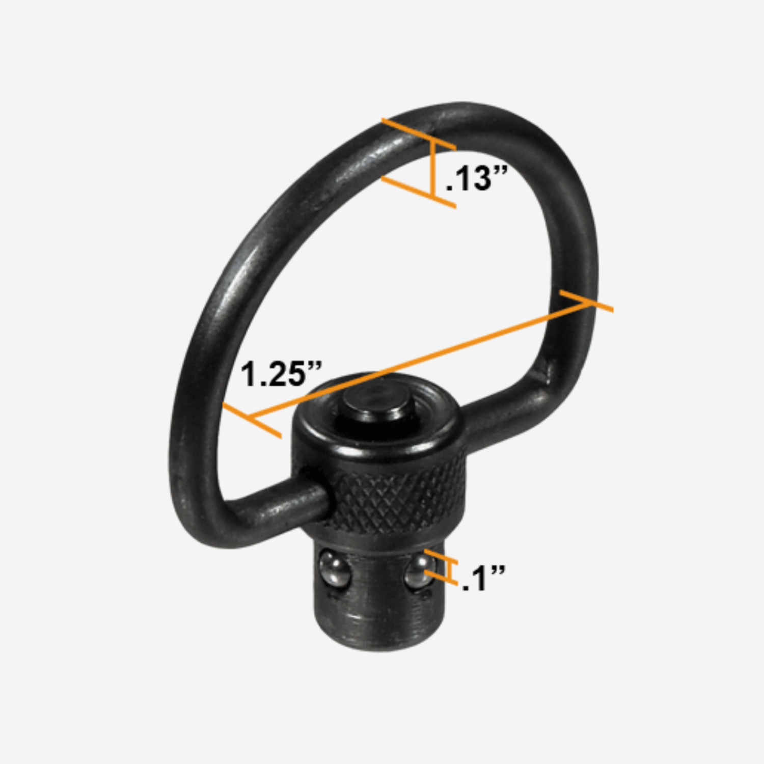 Push Button QD Sling Swivel, 1.25" C-Shape Loop - GoGear Direct